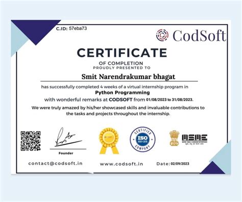 smit bhagat on linkedin pythonprogramming internshipcertificate