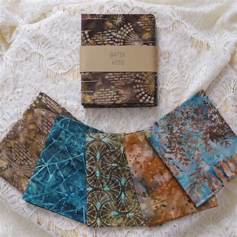 K139 バティック生地 カットクロス 布 5枚 はぎれ ろうけつ染め インポート生地 Batikkoto