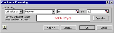 Conditional Formatting Definition Deltasac