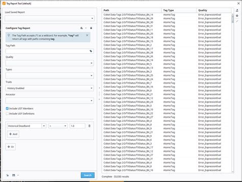 Tag Report Tool In Perspective Project And Report Ignition Inductive Automation Forum
