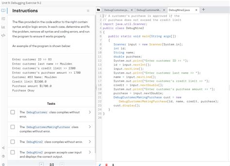 Solved Unit 9 Debugging Exercise 9 2 Need In Java The