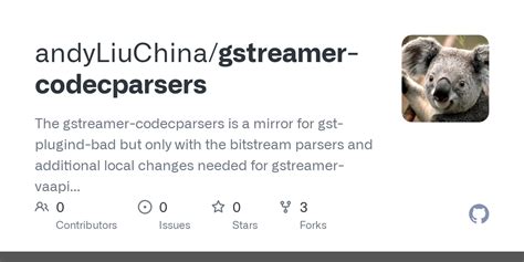 Github Andyliuchinagstreamer Codecparsers The Gstreamer Codecparsers Is A Mirror For Gst