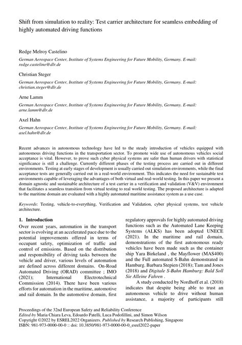Pdf Shift From Simulation To Reality Test Carrier Architecture For