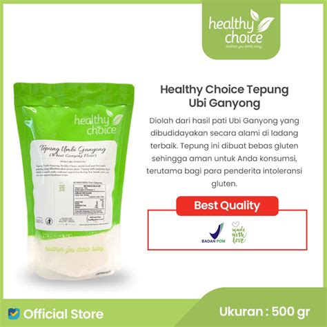 Healthy Choice Tepung Ubi Ganyong 500gr Healthy Choice Id