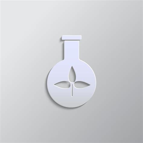 Biology Plants Icon Paper Style Grey Color Vector Background Paper