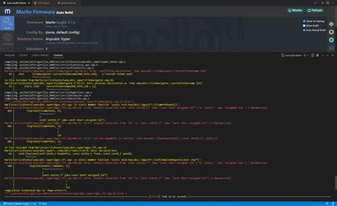 [bug] unable to build the latest bugfix 2 1 x for anycubic vyper