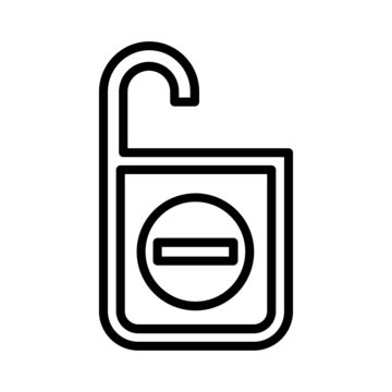 Do Not Disturb Line Icon Vector Do Not Disturb Icon Accommodation Disturb PNG And Vector With