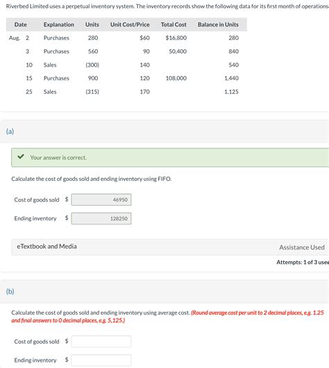 Solved Calculate The Cost Of Goods Sold And Ending Inventory Chegg