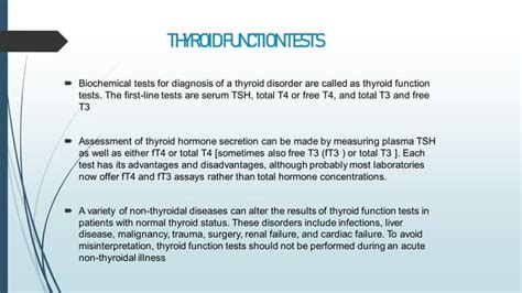 Thyroid Function Tests And Clinical Interpretation Pdf Thyroid