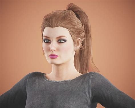 Game Rigged Girl Free Vr Ar Low Poly 3d Model Rigged Cgtrader