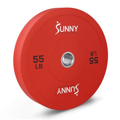 Sunny Health And Fitness Elite 2 Inch Rubber Olympic Bumper Weight Plate