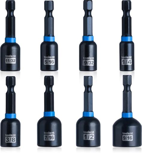 10 Pcs 5 16 Inch 8mm Hex Nut Driver Magnetic Extension Socket Drill Bit Holder