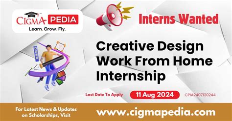 Creative Design Work From Home Internship2024 How To Apply For Internship Last Date To Apply