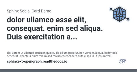 Social Media Card Images Sphinxext Opengraph