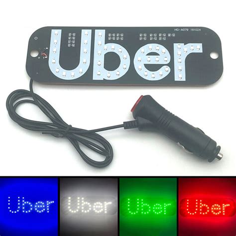 택시 Uber 표시기 로그인 빛 택시 Led 기호 장식 Dc12v 자동차 충전기 인버터 드라이버에 대 한 4 가지 색상