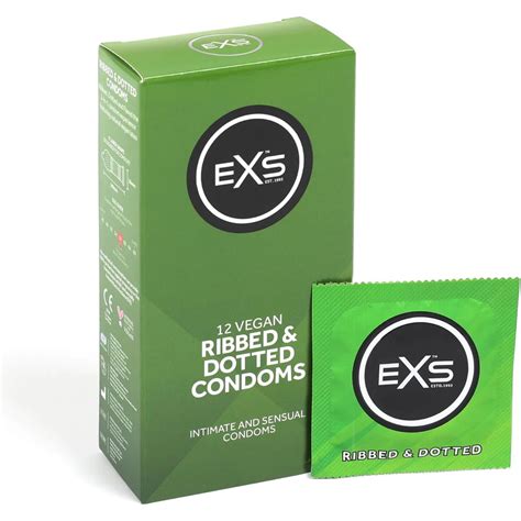 Exs Ribbed And Dotted Condoms Extra Pleasure 12 Pack Biggerbetter