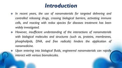 Interaction Of Nanomaterials With Biological Systems Pptx