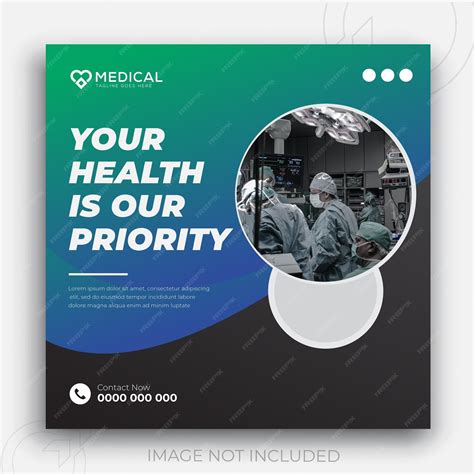 Premium Vector Medical Health Social Media Post With Doctor Theme For