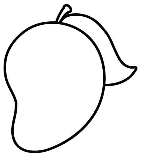 Premium Vector Mango Doodle Outline For Colouring