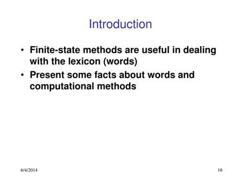 PPT Morphology And Finite State Transducers Part ICS Natural Language Processing