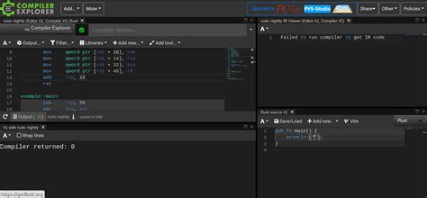 [bug] rust nightly with llvm ir output tab could not copy error