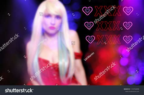Blur Background Sexy Woman Xxx Neon Stock Photo Shutterstock
