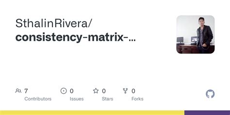 Github Sthalinriveraconsistency Matrix Generator