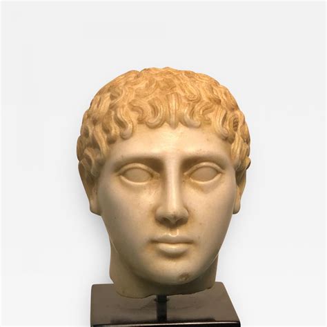 Marble Classical Head Of A Roman 19th Century