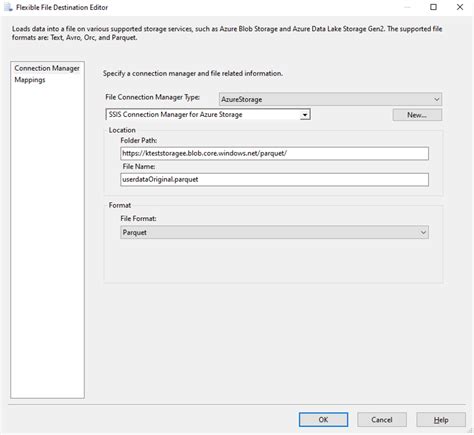 Ssis With Azure Feature Pack Export To Parquet With Snappy