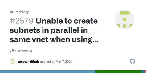 Unable To Create Subnets In Parallel In Same Vnet When Using Nested Deployment Conflict Error