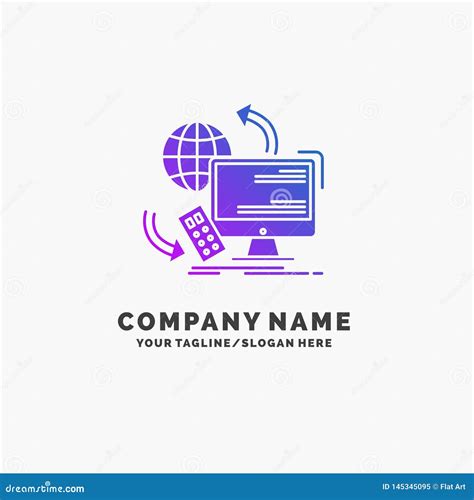 Access Control Monitoring Remote Security Purple Business Logo Template Place For Tagline