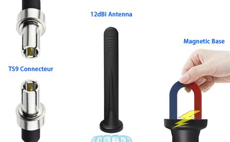 Ts9 Magnetic Base Antenna12dbi External 5g 4g Lte 3g Gprs