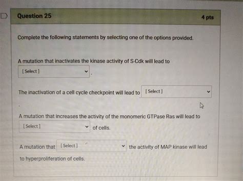 Solved Complete The Following Statements By Selecting One Of