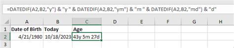 Calculate Age In Excel Step By Step Tutorial