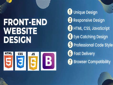 Html5css3js Development With Bootstrap And Tailwind Front End