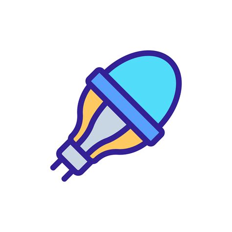 Led Egg Shape Lamp Icon Vector Outline Illustration 9912588 Vector Art