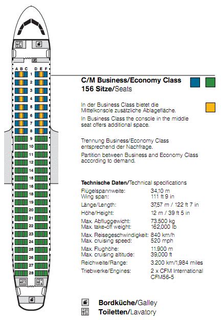 Airbus A320 200 Sitzplan