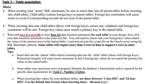 Solved Project Part 2 Creating Populating And Querying