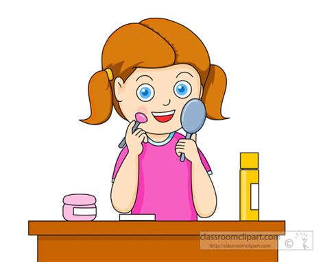 Girl Putting On Makeup Clipart Girl Putting On Makeup Clipart