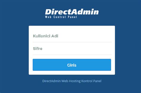Directadmin Panel Responsive Giriş Ekranı Teması Login Template