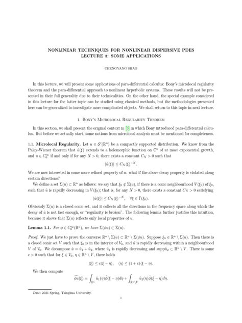 2021 Spring Nonlinear Techniques For Nonlinear Dispersive Pdes 3 Pdf