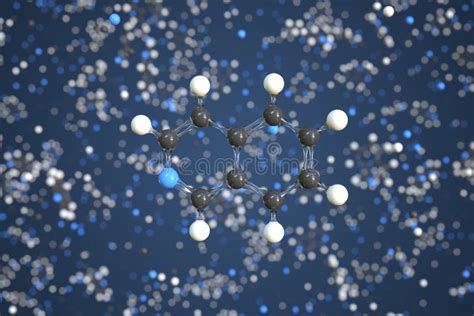 Isoquinoline Molecular Structure Isolated On White Stock Illustration