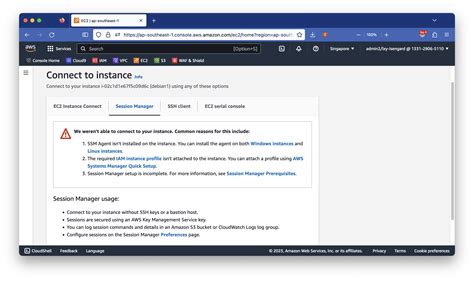 在ec2 Debian操作系统上安装agent并使用ec2 Connect功能