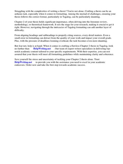 Chapter 2 Thesis Format Tagalog Pdf Tagalog Language Thesis