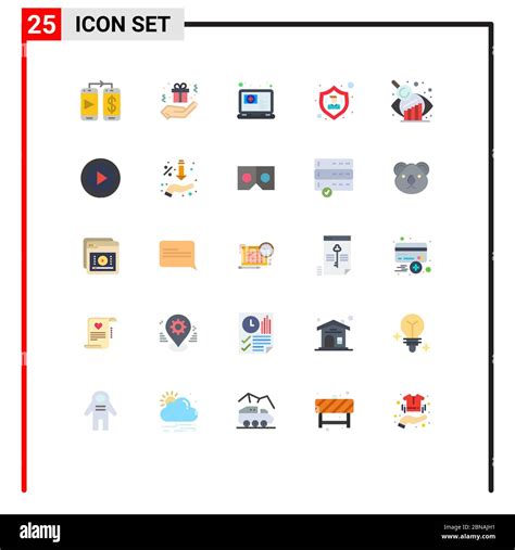 25 Thematic Vector Flat Colors And Editable Symbols Of Abstract