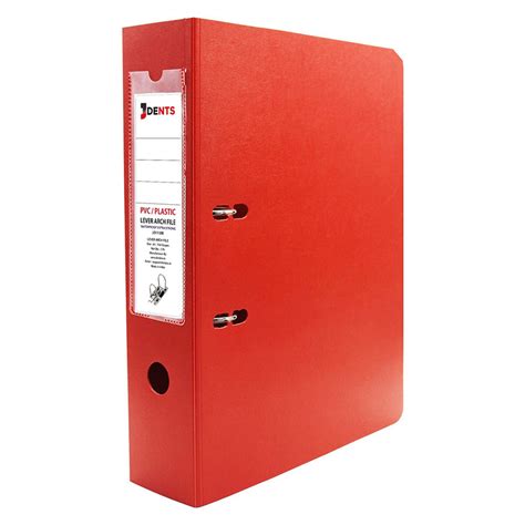 Buy JDENTS Plastic Lever Arch Binder Box File Red Pack Of 1 For Legal Letter A4 Size Paper