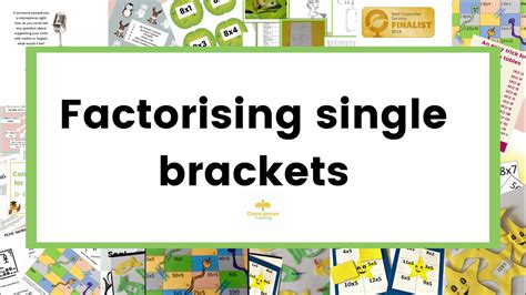 Factorising Single Brackets Youtube
