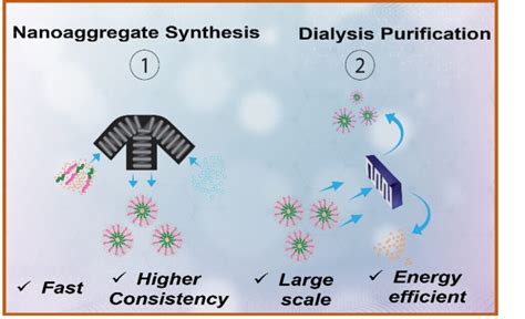 Continuous Flow Block Copolymer Nanoaggregate Synthesis And Their Flow Dialysis Purification