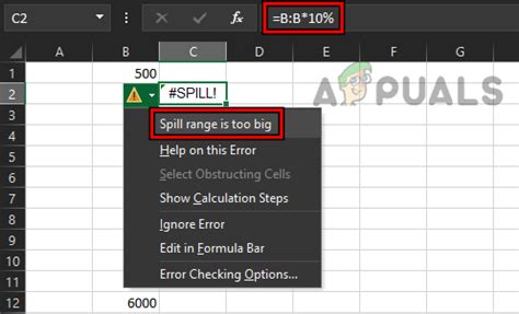How To Fix Spill Error In Microsoft Excel Appuals