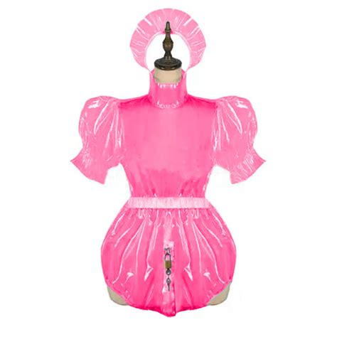 Lockable Sissy Romper Shimmering Clear Maid Bodysuit For The Bold Cro